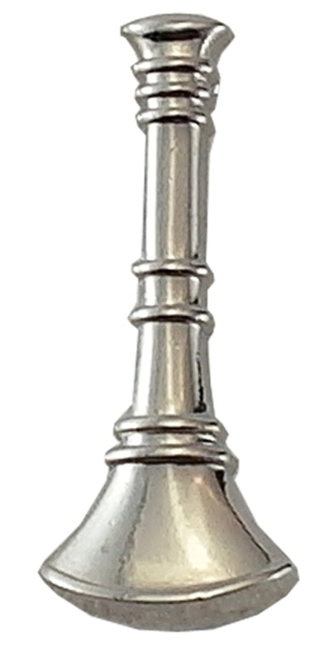 1 Bugle 3/4" Silver Collar Pins