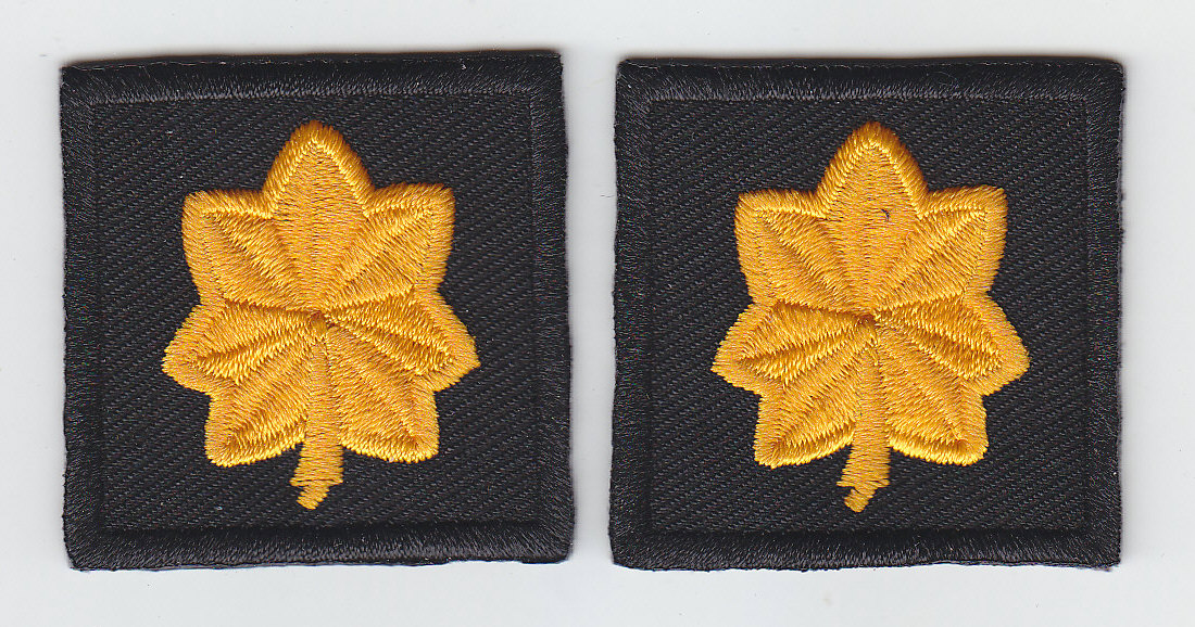 major large dark gold black large collar patches