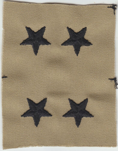 2 Stars Major General police chief deputy BLACK on DESERT TAN sew-on
