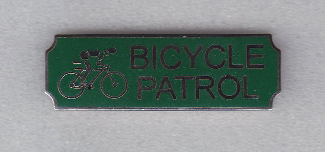 BICYCLE/BIKE PATROL Award Bar Silver on Green Background 5/8" police ...