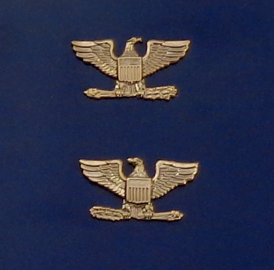 Colonel SMALL gold clutch back eagles birds