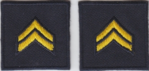 CPL Corporal MEDIUM GOLD on MIDNIGHT collar patches Solid Style