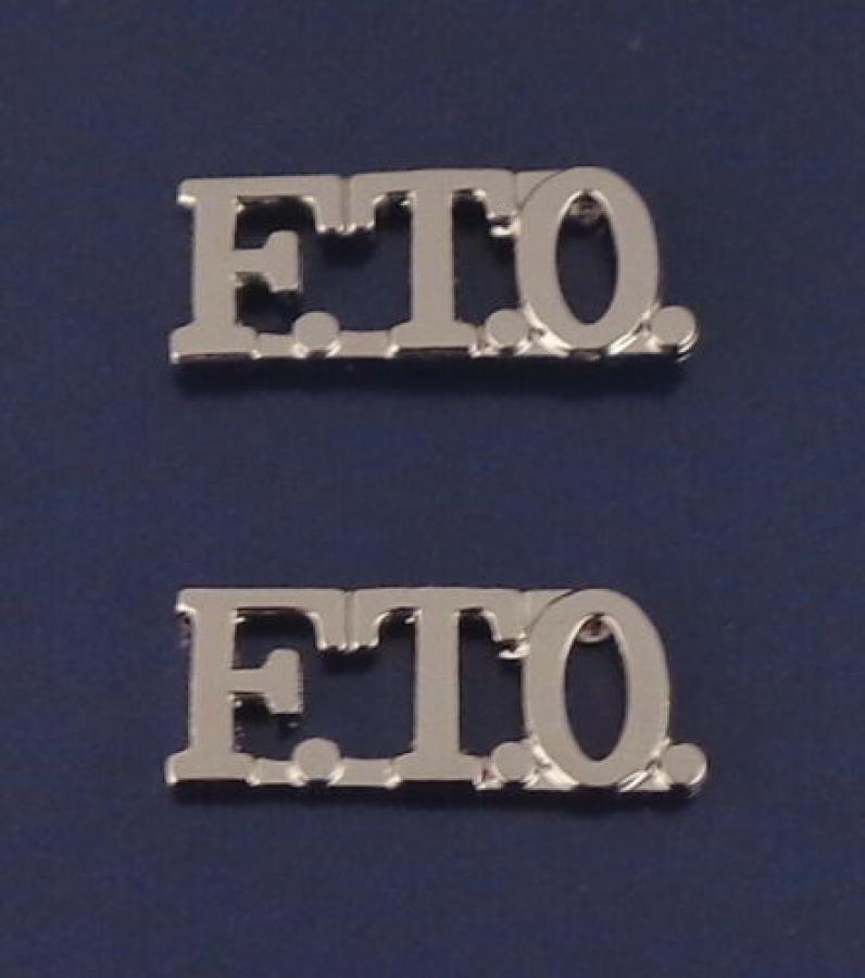 FTO F.T.O. 3/8" silver collar pins police uniform