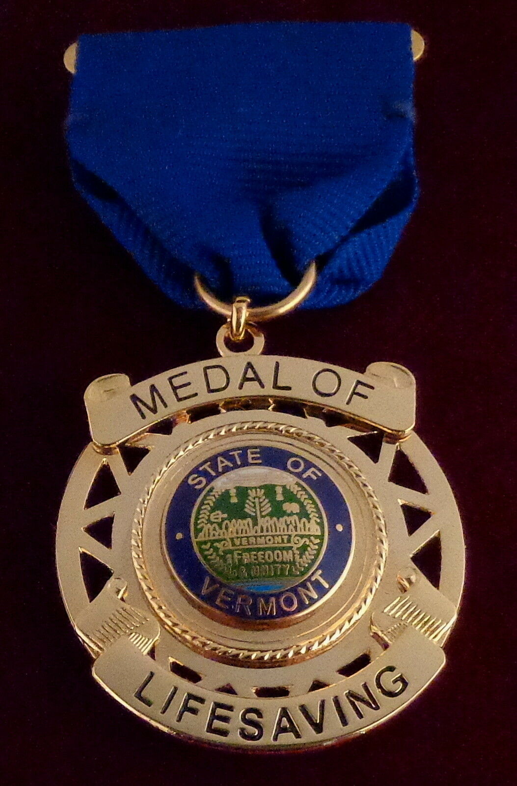MEDAL OF LIFESAVING State of Vermont VT Award