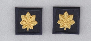 major gold on midnight sew on collar patches 1.25" small police