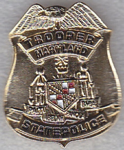 Maryland MD state police corporal CPL mini badge lapel pin MDSP