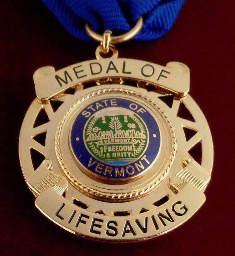 MEDAL OF LIFESAVING State of Vermont VT Award