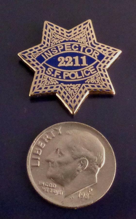 San Francisco California Police INSPECTOR 2211 Mini Badge Lapel Pin