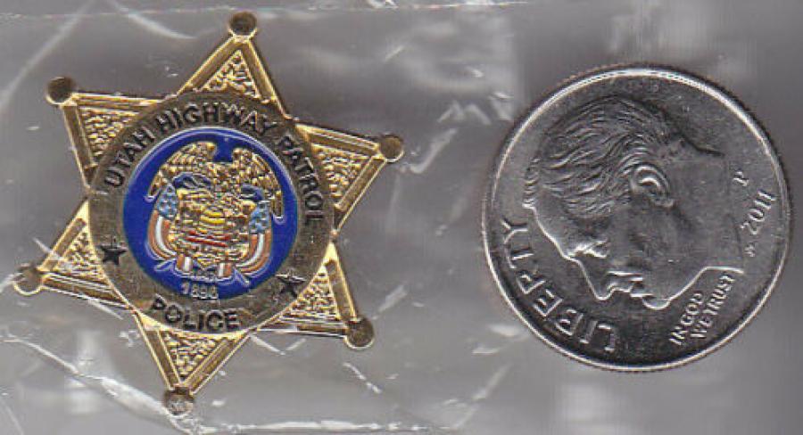 Utah Highway Patrol mini badge lapel pin UT UTHP police star shield