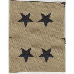 2 Stars Major General police chief deputy BLACK on DESERT TAN sew-on