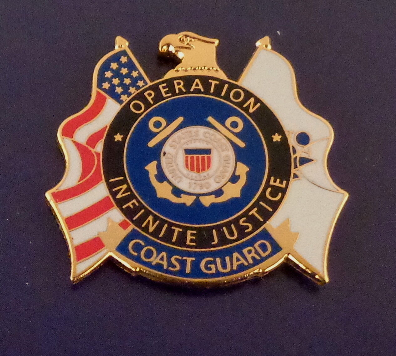 OPERATION INFINITE JUSTICE Coast Guard Lapel Pin
