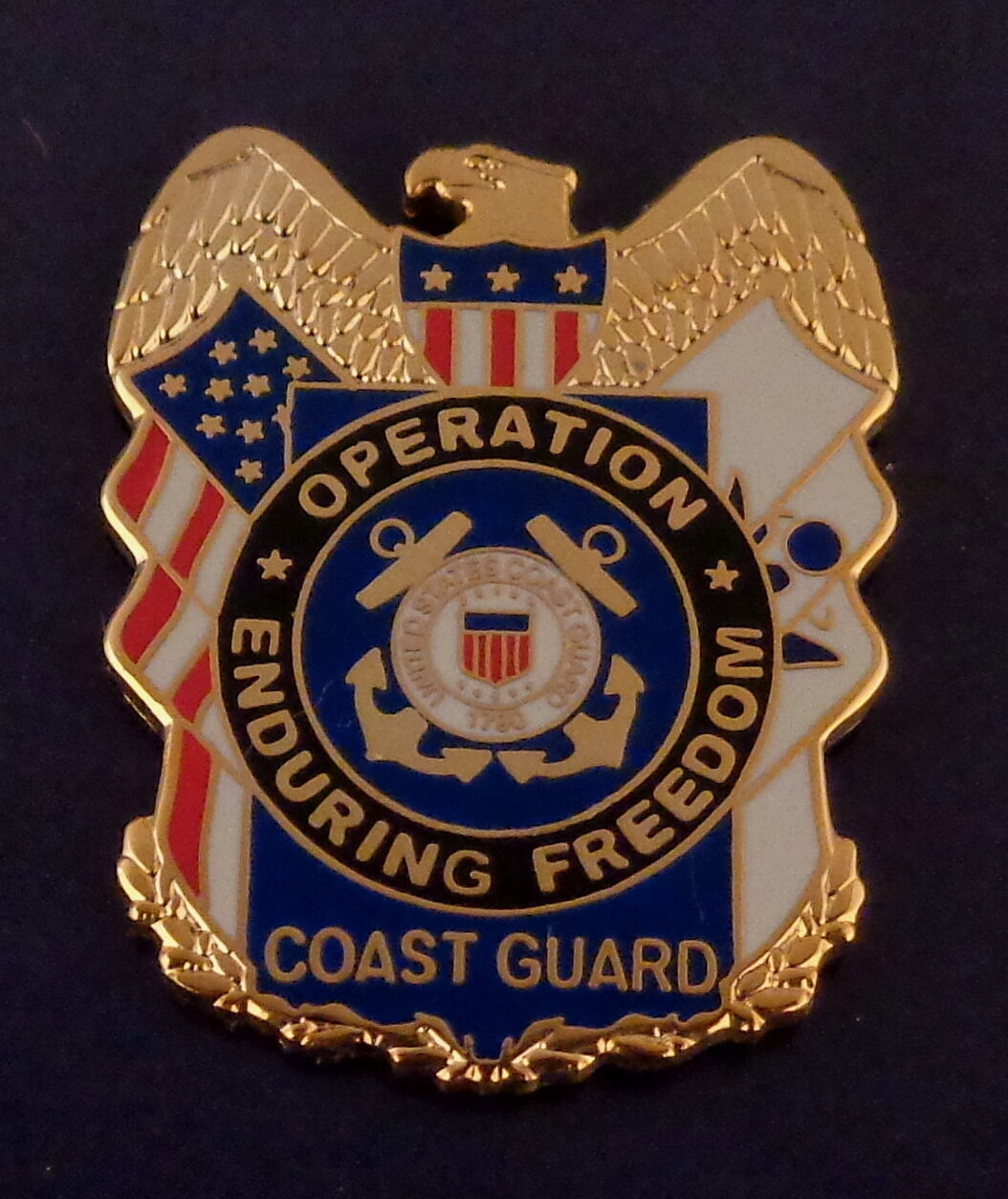 OPERATION ENDURING FREEDOM Coast Guard Lapel Pin